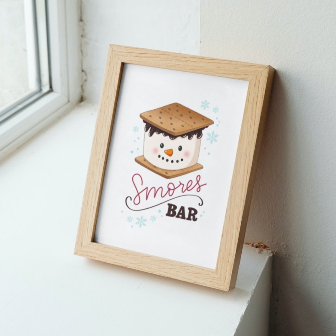 Printable Christmas Smores Sign, Winter Decor Print, Party Table Decor ...