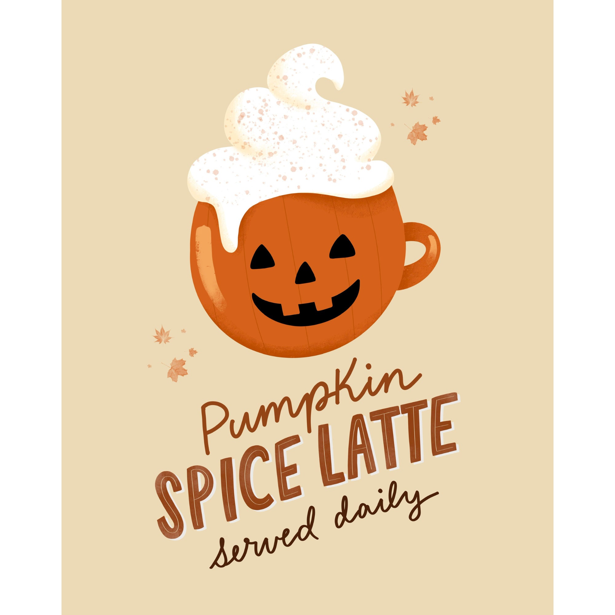 PRINTABLE Pumpkin Spice Latte Sign Fall Decor Coffeehouse - Etsy