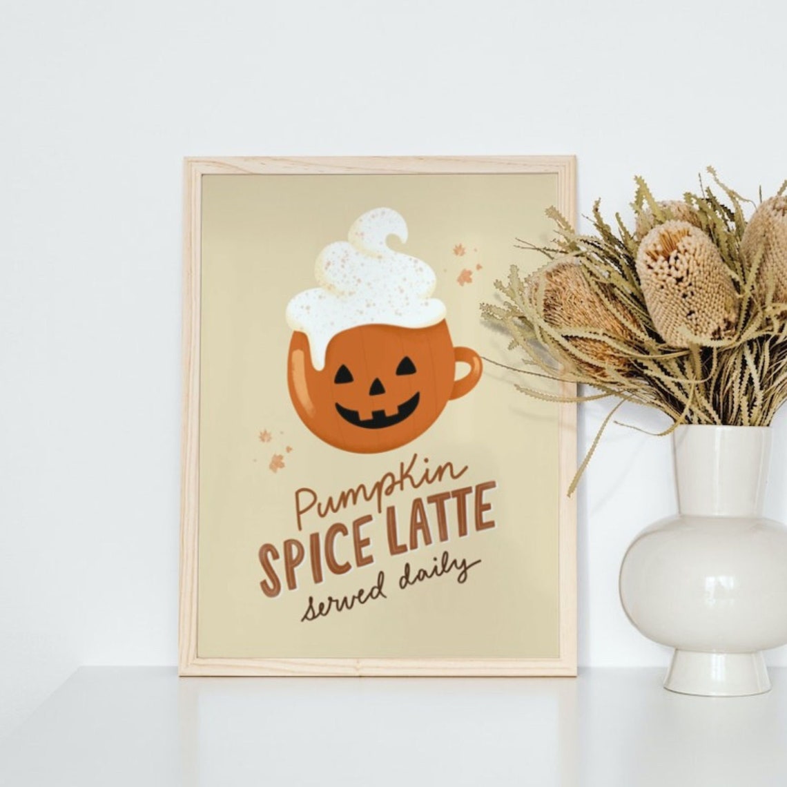 PRINTABLE Pumpkin Spice Latte Sign Fall Decor Coffeehouse - Etsy