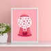Heart Gumball Machine Print, Valentine's Day Wall Art (digital Download ...