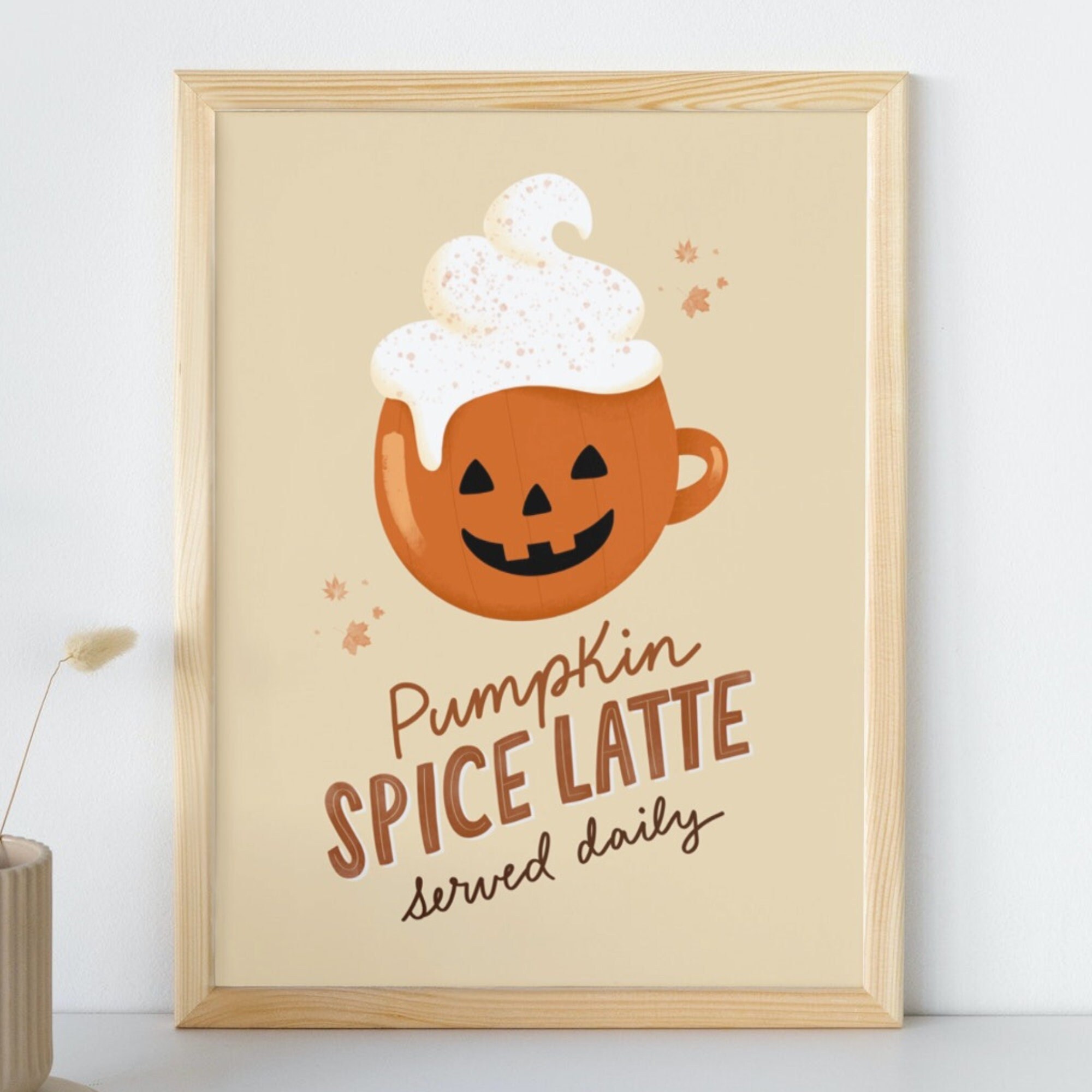 PRINTABLE Pumpkin Spice Latte Sign Fall Decor Coffeehouse - Etsy