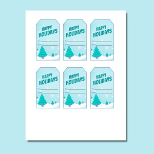Printable Christmas Gift Tags, Holiday Tags, Instant Download, Print at ...
