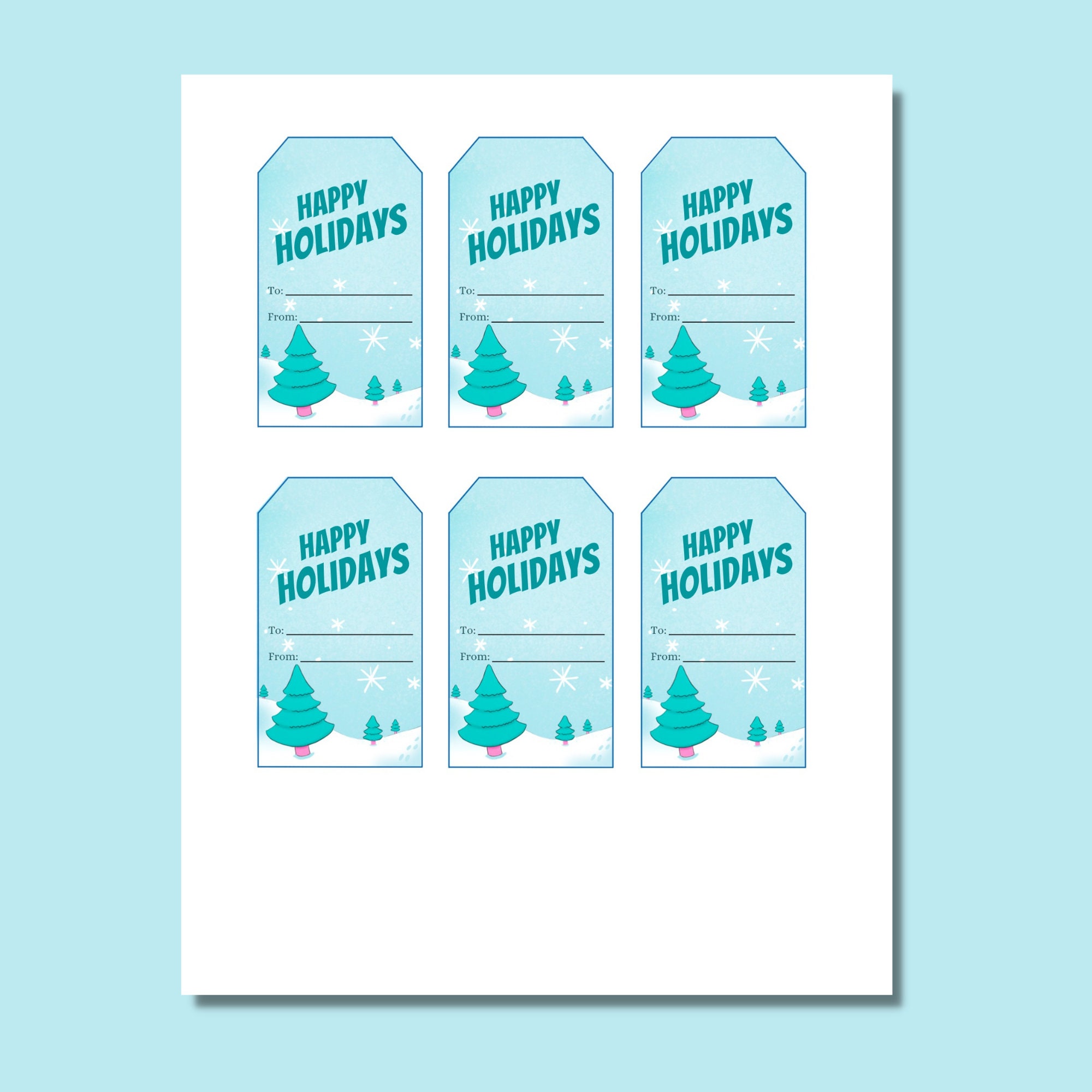 Printable Christmas Gift Tags Holiday Tags Instant Download - Etsy