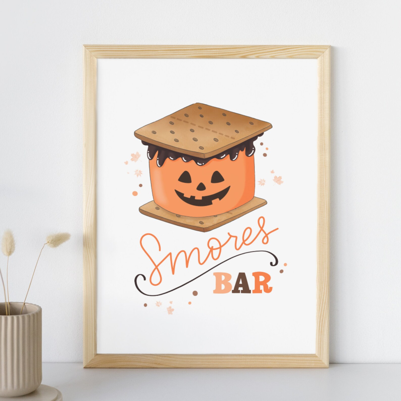 Halloween Smores Bar Sign, Cute Halloween Printable, Party Decor, Jack ...