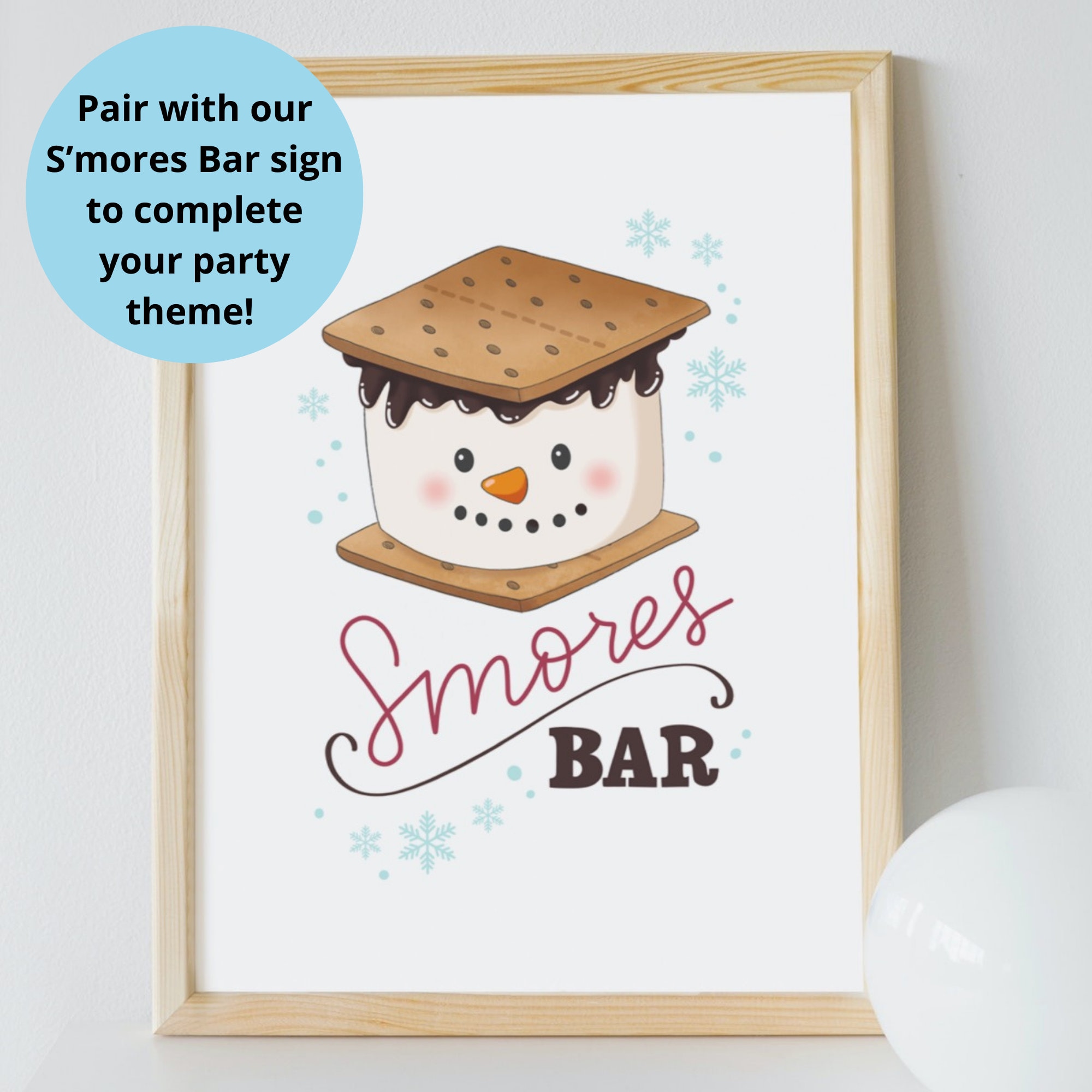 Smores Snowman Printable Gift Tags, Christmas Instant Download, Print ...