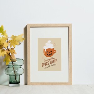PRINTABLE Pumpkin Spice Latte Sign, Fall Decor, Coffee Bar Decor, Wall ...