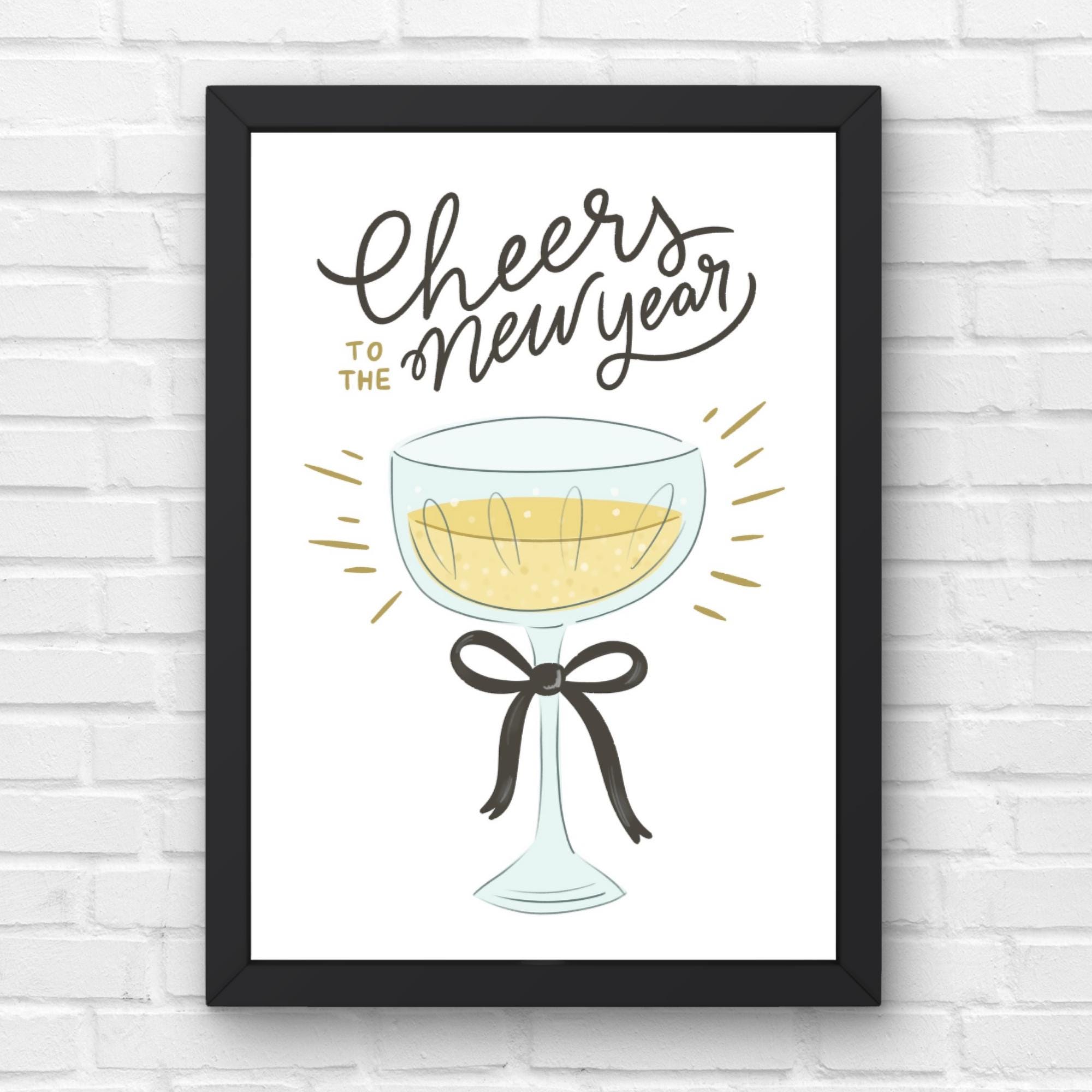 Printable New Years Eve Sign, Hand Drawn Welcome Sign, Party Table ...