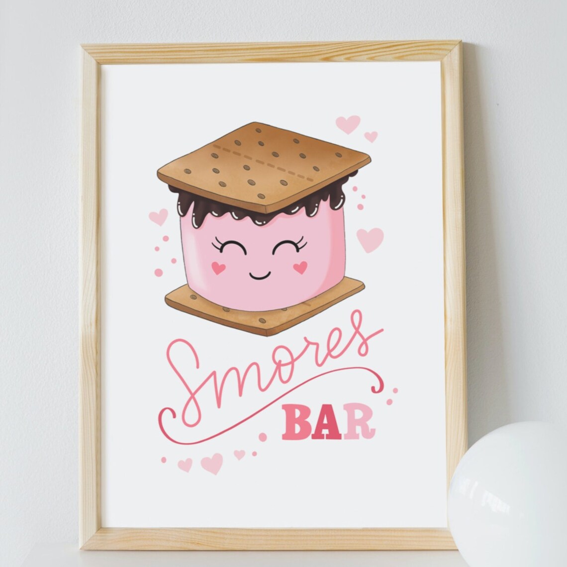 Pink Smores Bar Sign, Valentine's Day Decor (digital Download) - Etsy