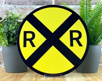 Round Railroad Sign - Etsy