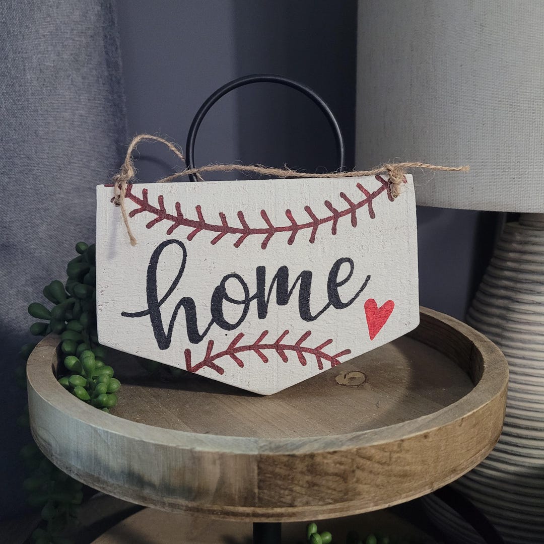 Baseball Home Plate Mini Hanging Sign. - Etsy