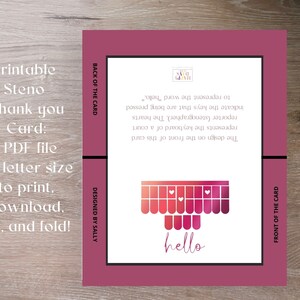 Printable Court Reporter Greeting Card, Instant Download 4x6 Inch Hello ...