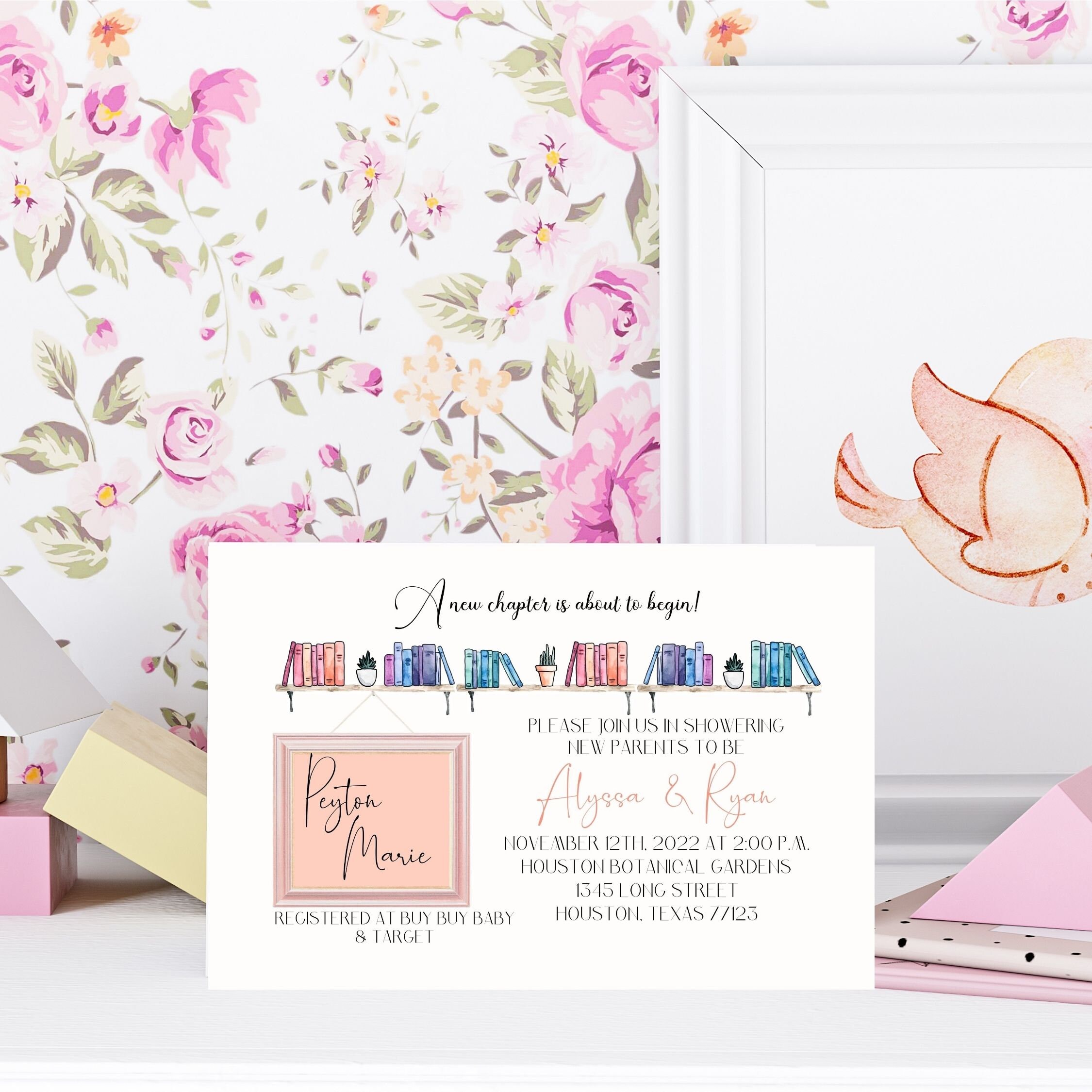 Storybook Baby Shower Invitation, Girl Editable Book Themed Baby Shower ...