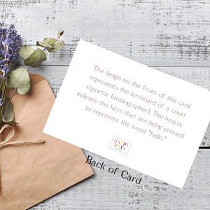 Printable Court Reporter Greeting Card, Instant Download 4x6 Inch Hello ...