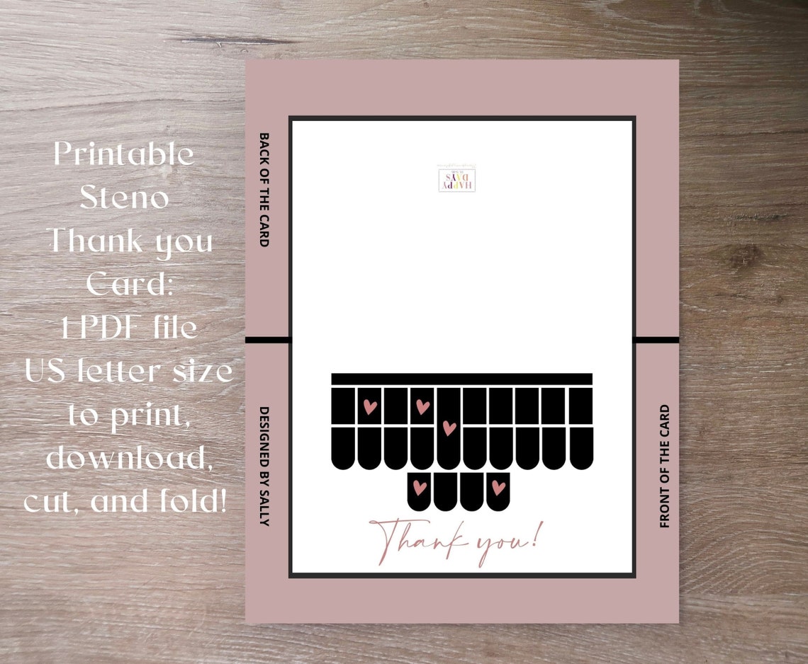Printable Court Reporter Thank You Card Instant Download 4x6 - Etsy