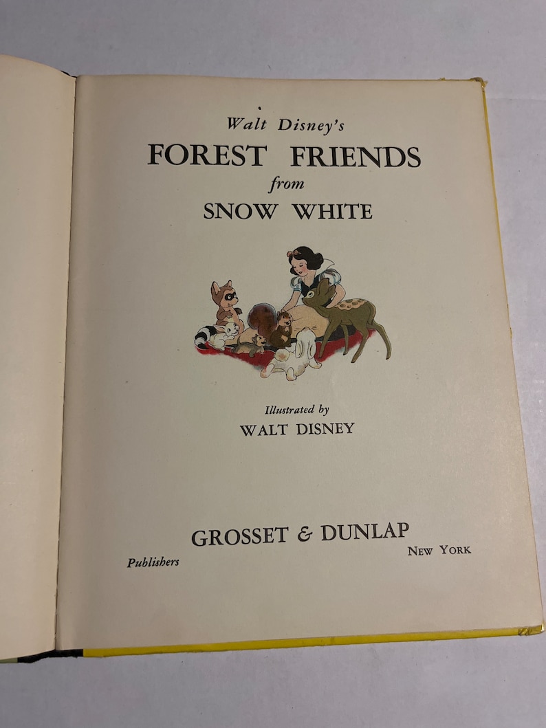 Walt Disneys Forest Friends From Snow White and the Seven Dwarfs - Etsy
