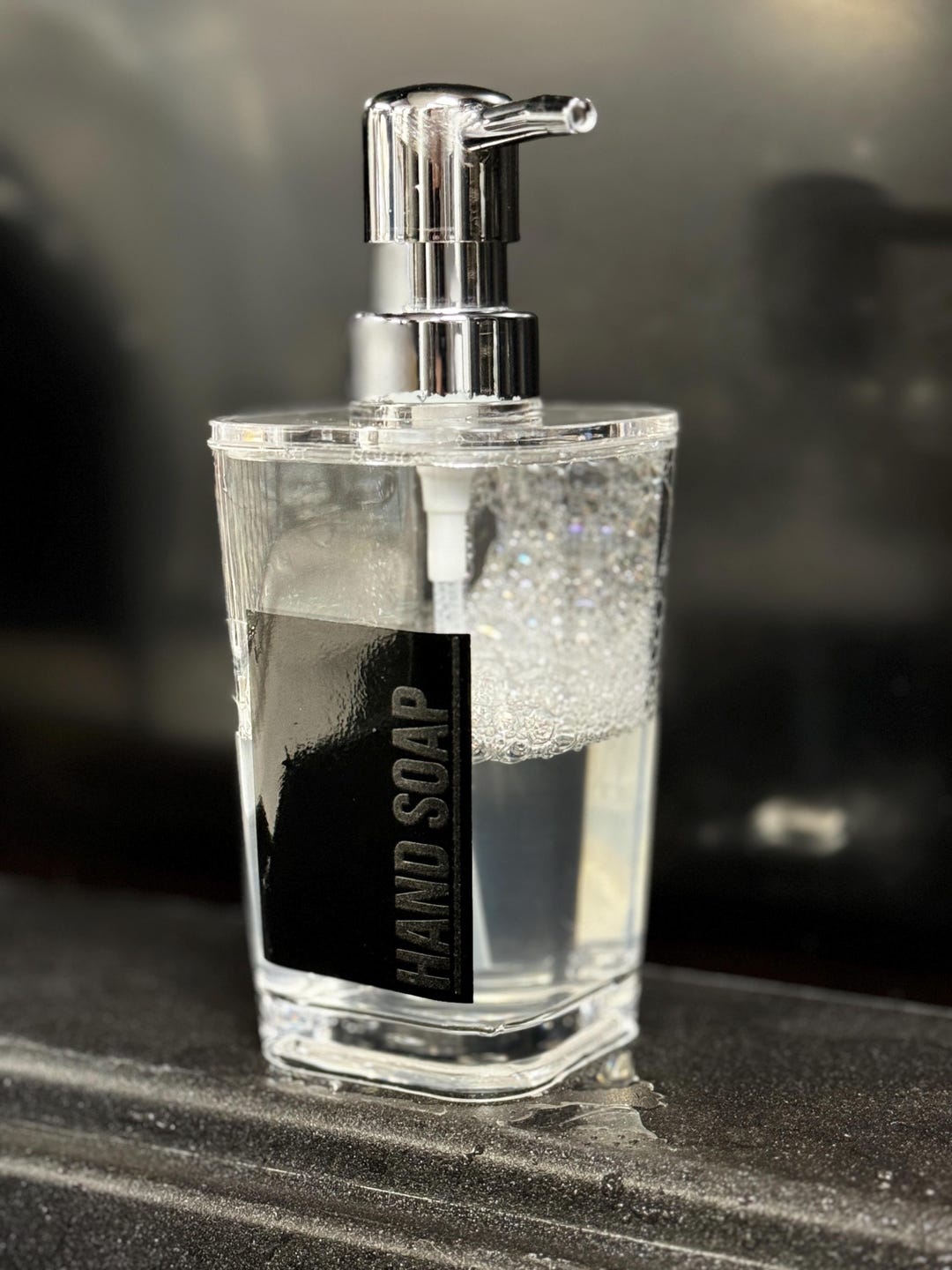 Clear Matte Text on Gloss Black Labels, Stylish Black on Black Tone ...