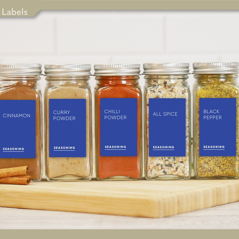 Minimalist Spice Labels - Etsy