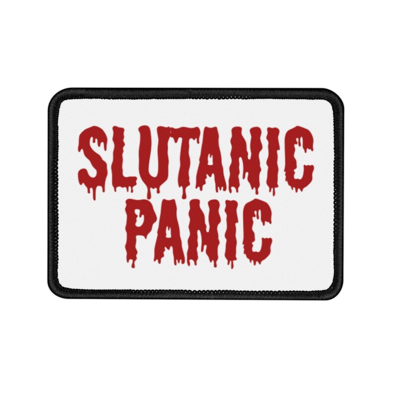 Slutanic Panic Iron-on Patches for DIY Fashion, Customizable Jacket Accessories, Grunge Style ...