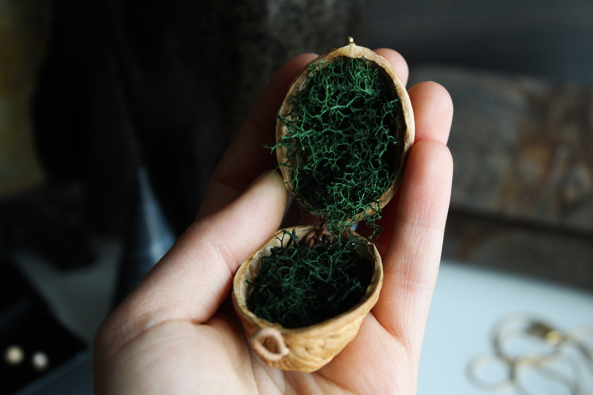 Walnut Shell Handmade Gift Box Proposal Ring Box Fairy Box - Etsy