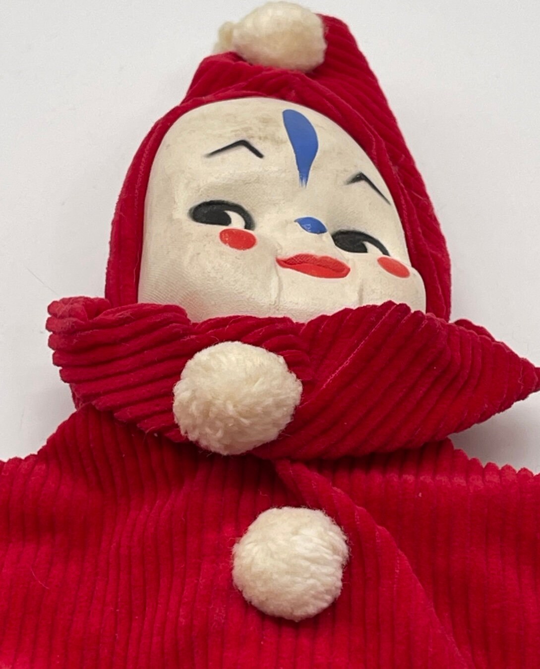 Vintage Clown Jester Joker Hand Puppet Plastic Face Corduroy - Etsy