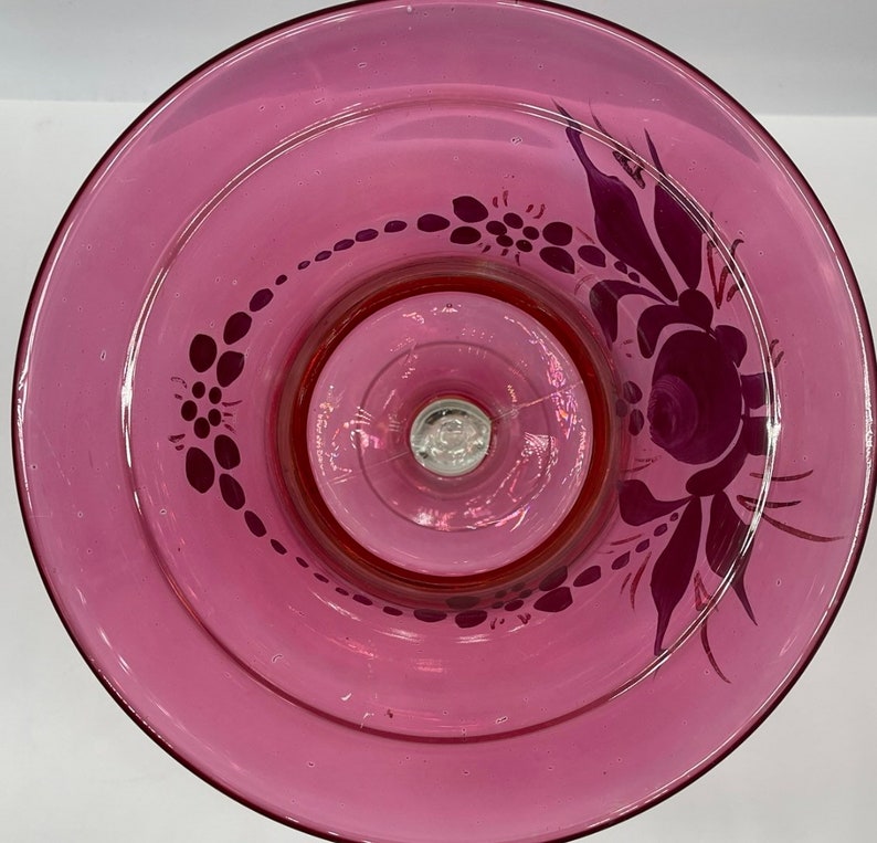 Vintage Paden City Cranberry Flash Candy Dish Pedestal Compote - Etsy