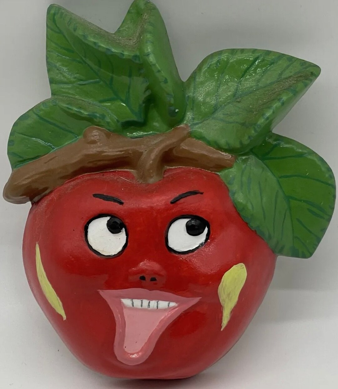 Vintage Anthropomorphic Fruit Chalkware 3D Wall Hanging Plaque Crazy ...