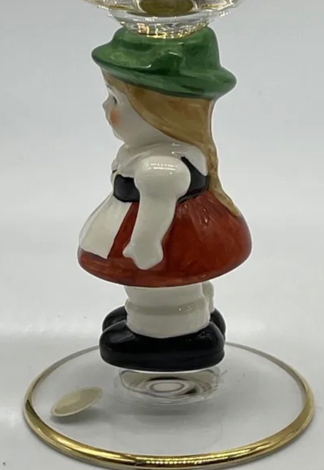 Goebel Hummel Figural Wine Glass Gold Band Vintage Western Germany 6 ...