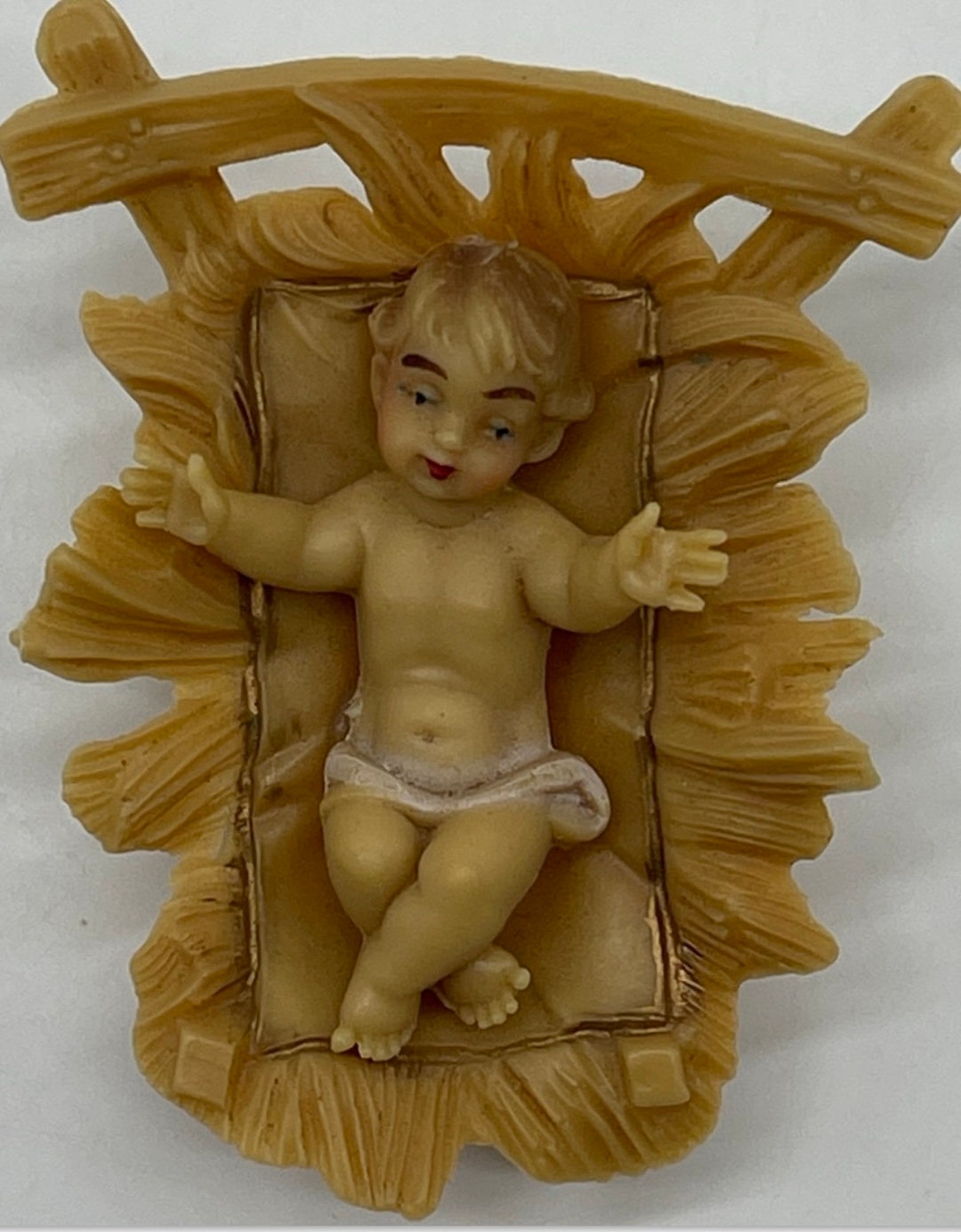 Vintage Plastic Baby Jesus in Manger Christmas Nativity - Etsy