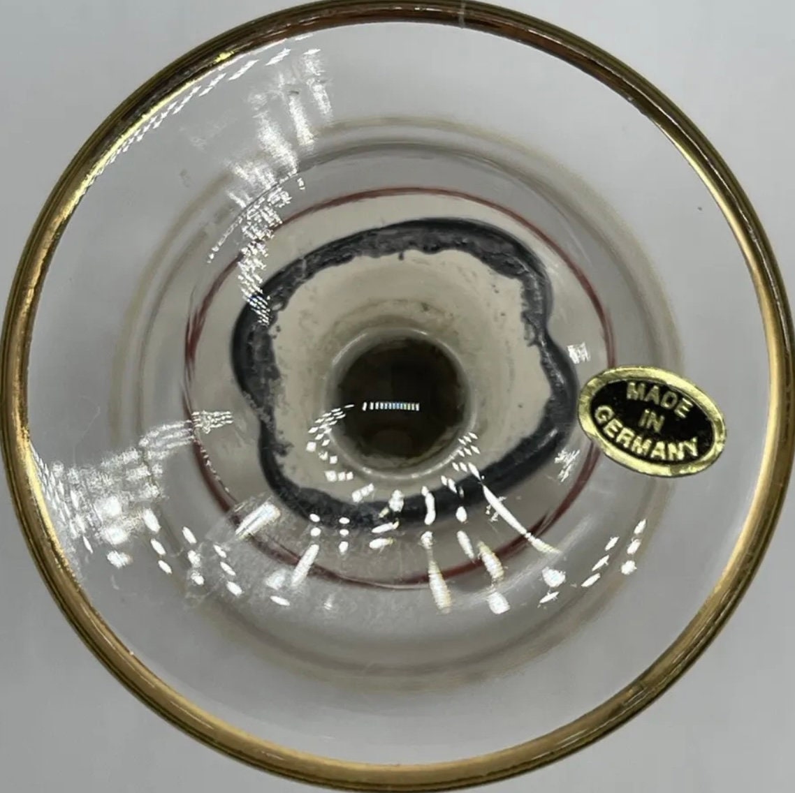 Goebel Hummel Figural Wine Glass Gold Band Vintage Western Germany 6 ...