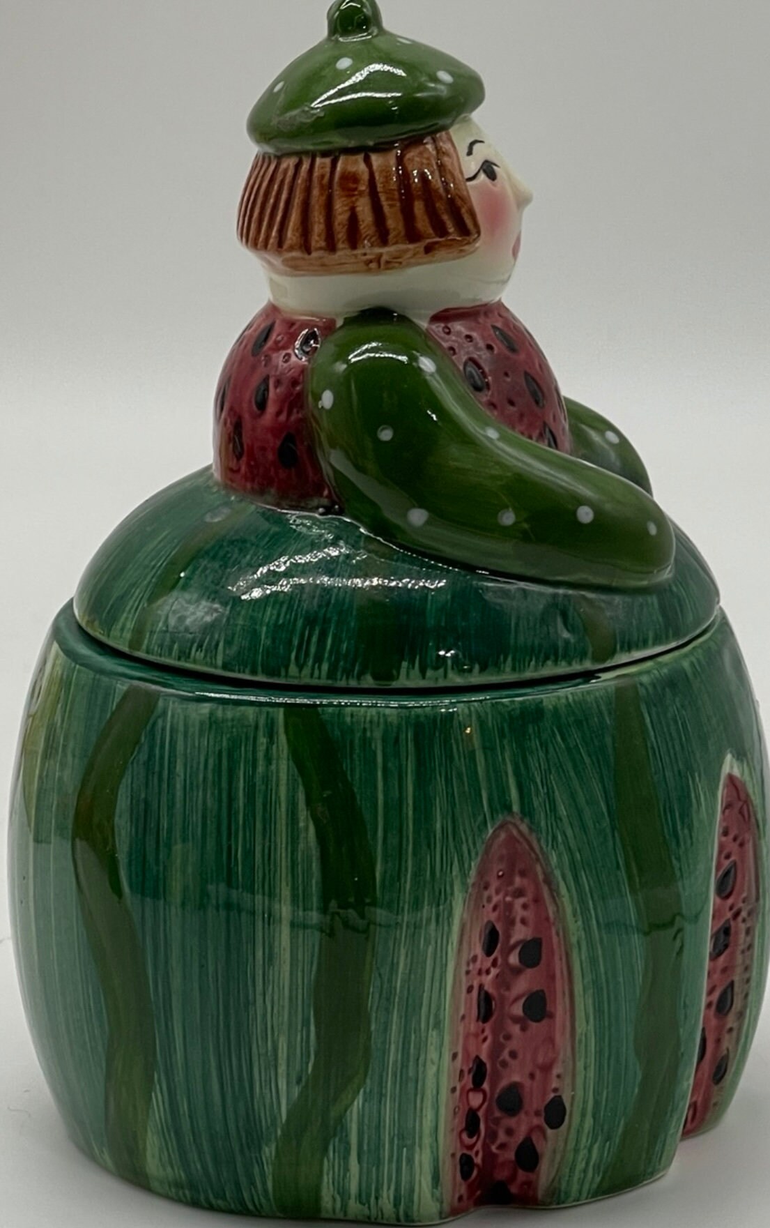 Vintage Vegetable or Fruit Lady Condiment Jelly Jar Anthropomorphic ...