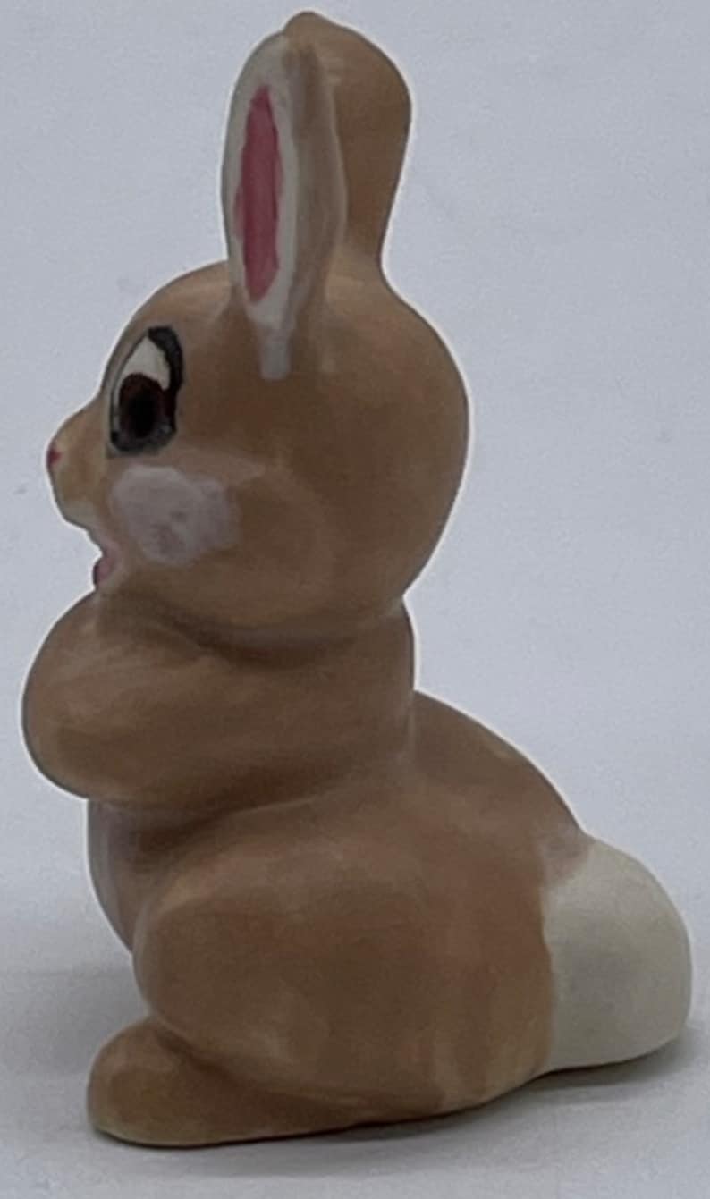 Vintage Brown Bunny Rabbit Miniature Ceramic Figurine - Etsy