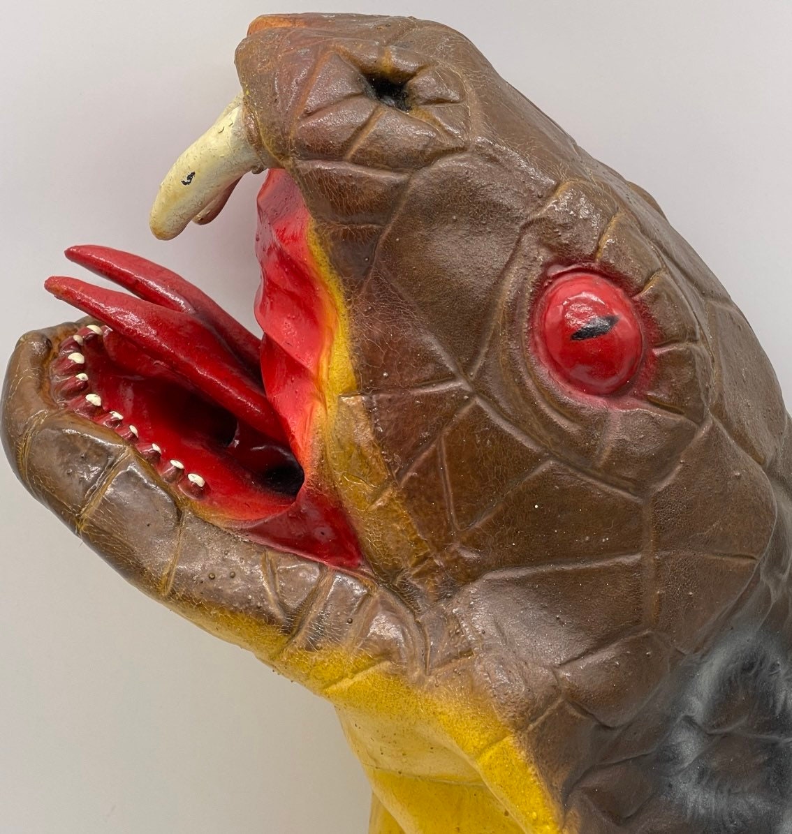 Rare Vintage Cobra Snake Rubber Hand Puppet Scary Anaconda Cmask ...