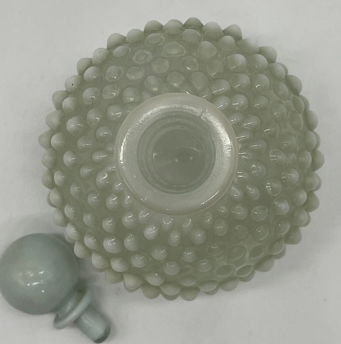 Vintage Fenton Opalescent Hobnail Moonstone Glass Perfume Bottle - Etsy