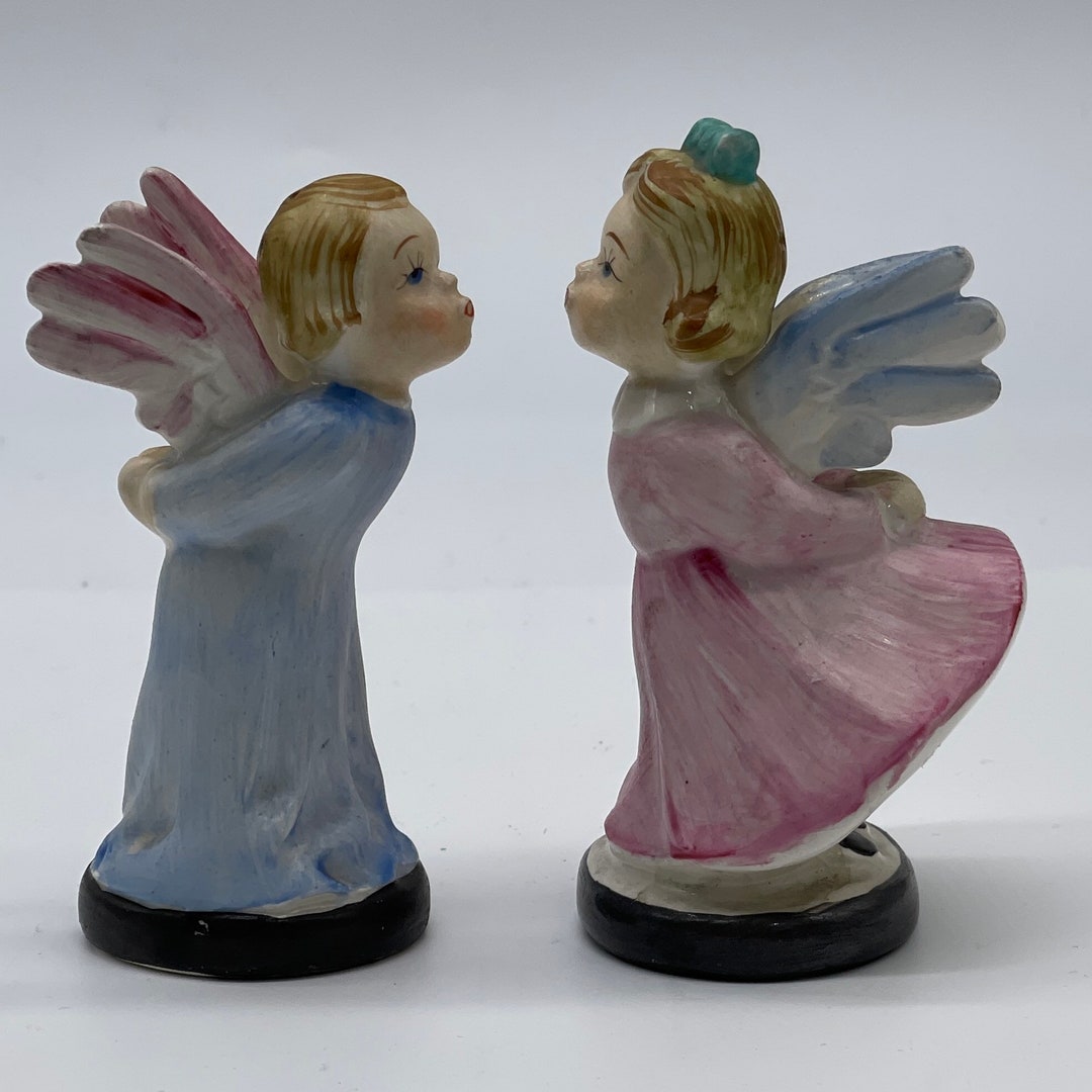 Vintage Japan Kissing Angels Salt & Pepper Shakers Bradley Exclusives ...