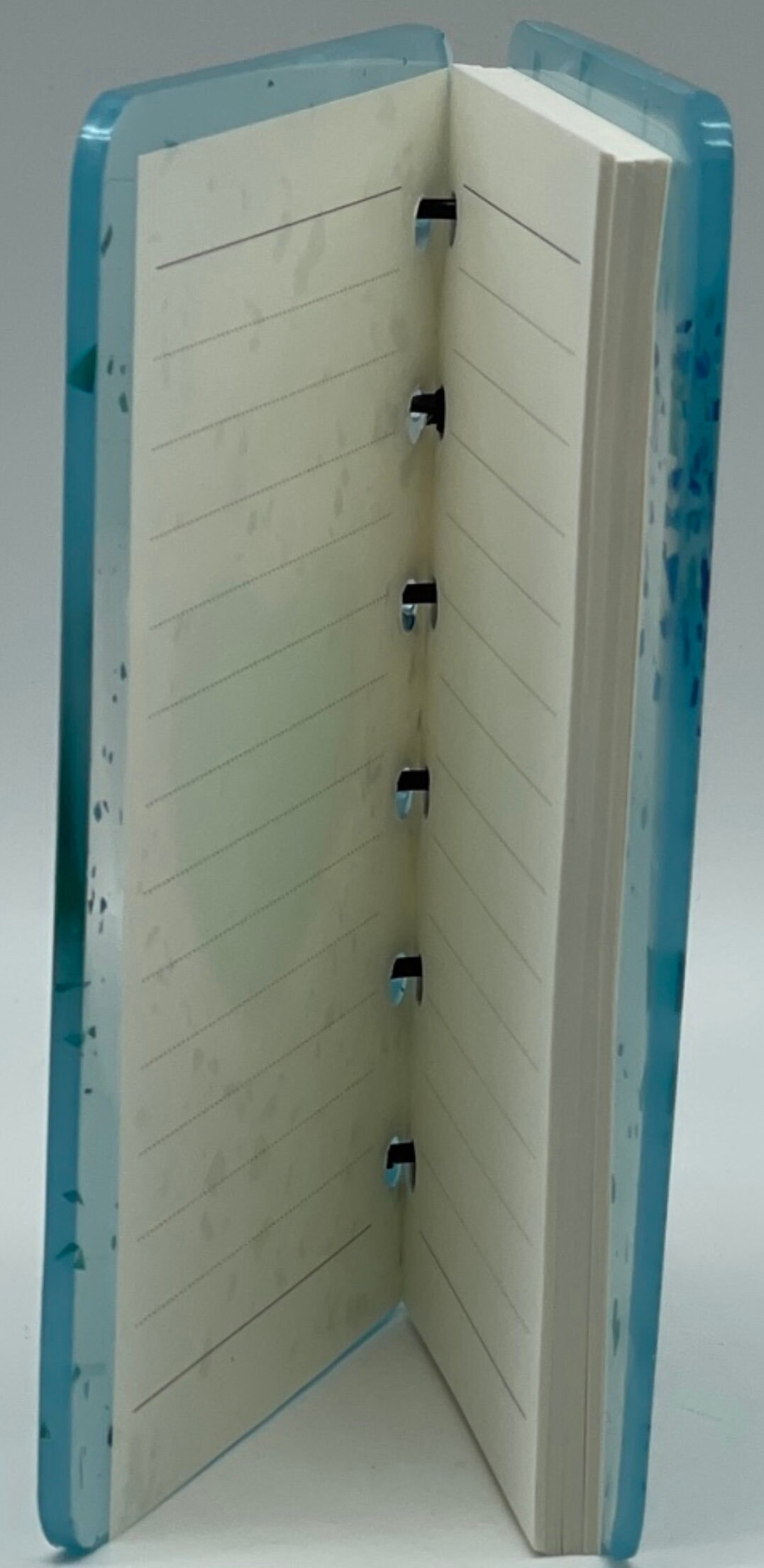 Handmade Resin Journal Cover Teal Green Blue Heart Glittery - Etsy