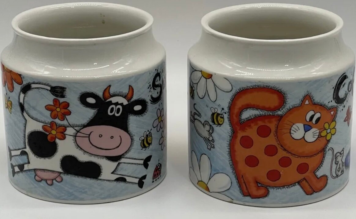 Scotland Dunoon Wild Bunch Coffee Sugar Canisters Jars Jane - Etsy