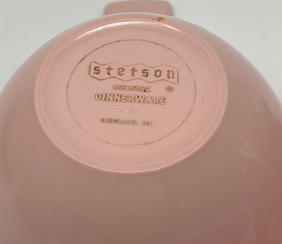 Mid Century Vintage Stetson Melmac Pink Creamer & Covered Sugar - Etsy