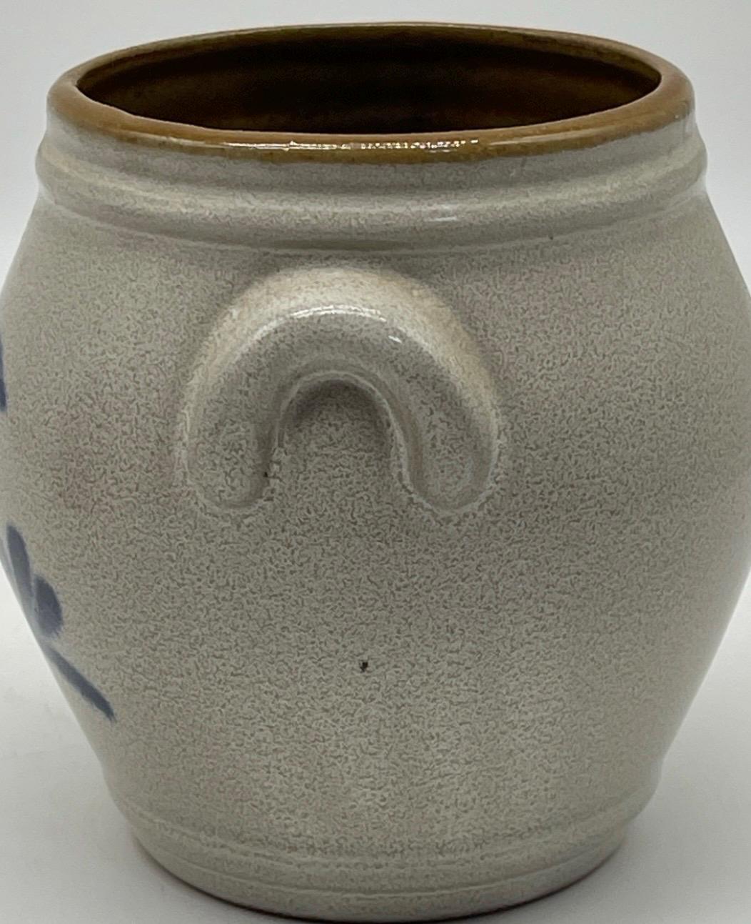 Vintage Japan Blue Bird Chicken Pottery Crock Planter American Folk Art ...