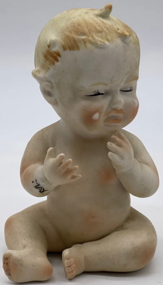 Rare Vintage TMJ James Bisque Crying Piano Baby Figurine May - Etsy