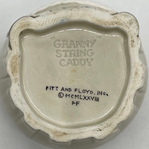 Vintage Fitz and Floyd Granny Grandma String Holder Jar - Etsy