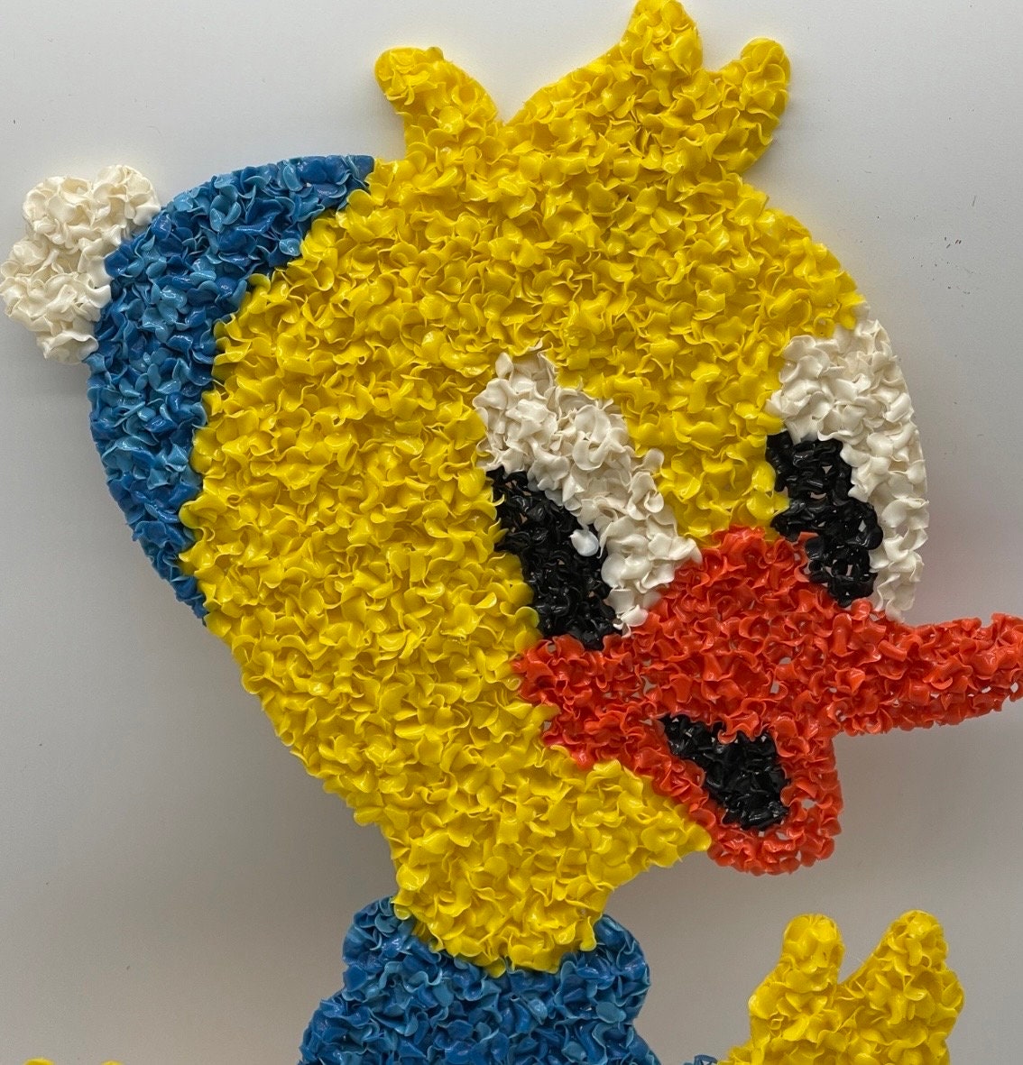 Vintage Duck Melted Plastic Popcorn Decoration Kitschy Cute ...