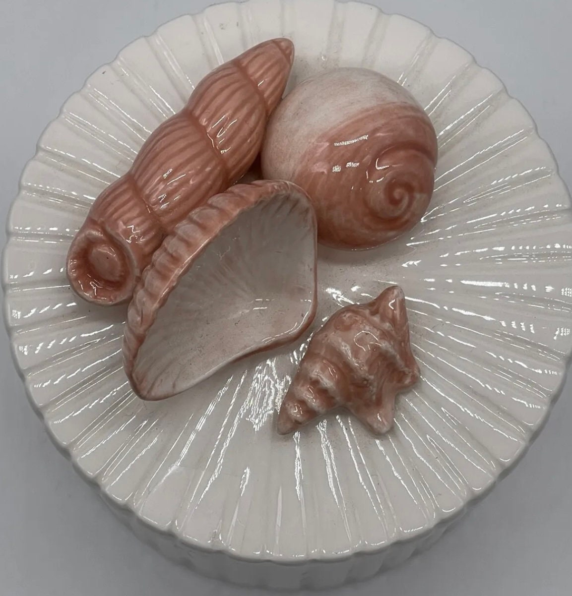 Fitz and Floyd Nautical Seashell Figural Trinket Jar Dresser - Etsy