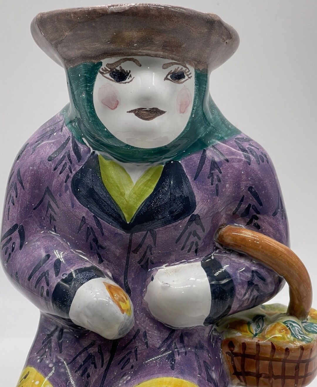 Vintage Portuguese Pottery Large Figural Lady Pitcher Toby Jug - Etsy