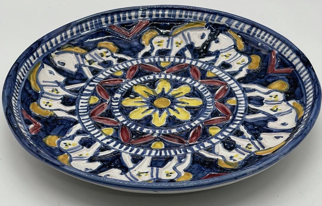 Vintage Pisapia Cava Collectible Plate Horse Theme Vibrant Colors - Etsy