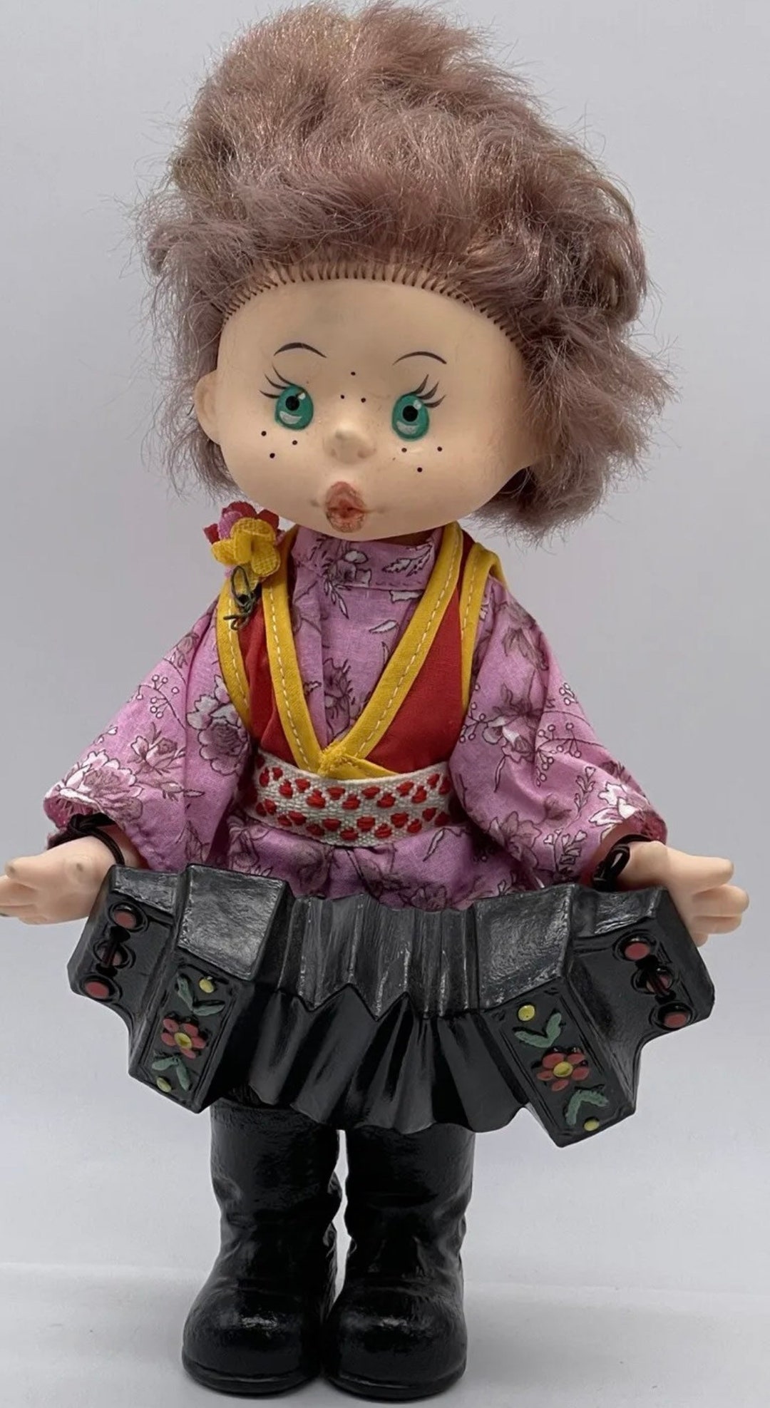 Vintage USSR Russian Rubber Military Doll Soviet Girl Toy With ...