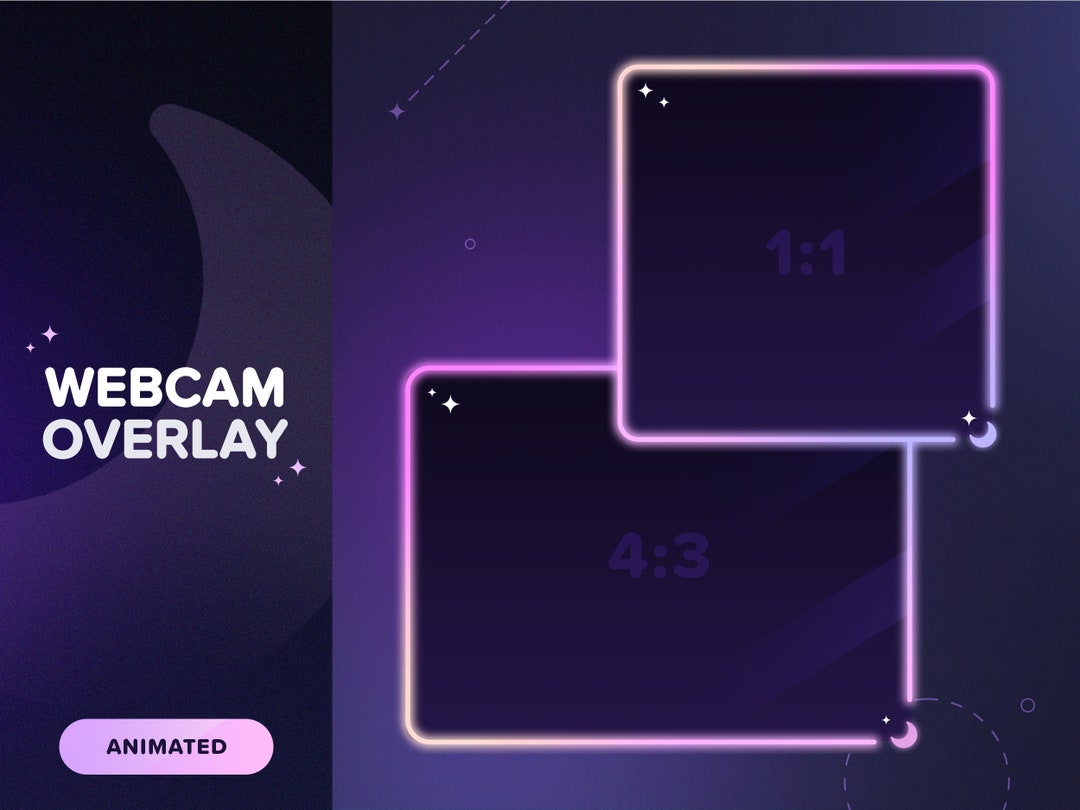 Moonlit Night: Animated Webcam Overlay for Twitch, Youtube Streamers ...