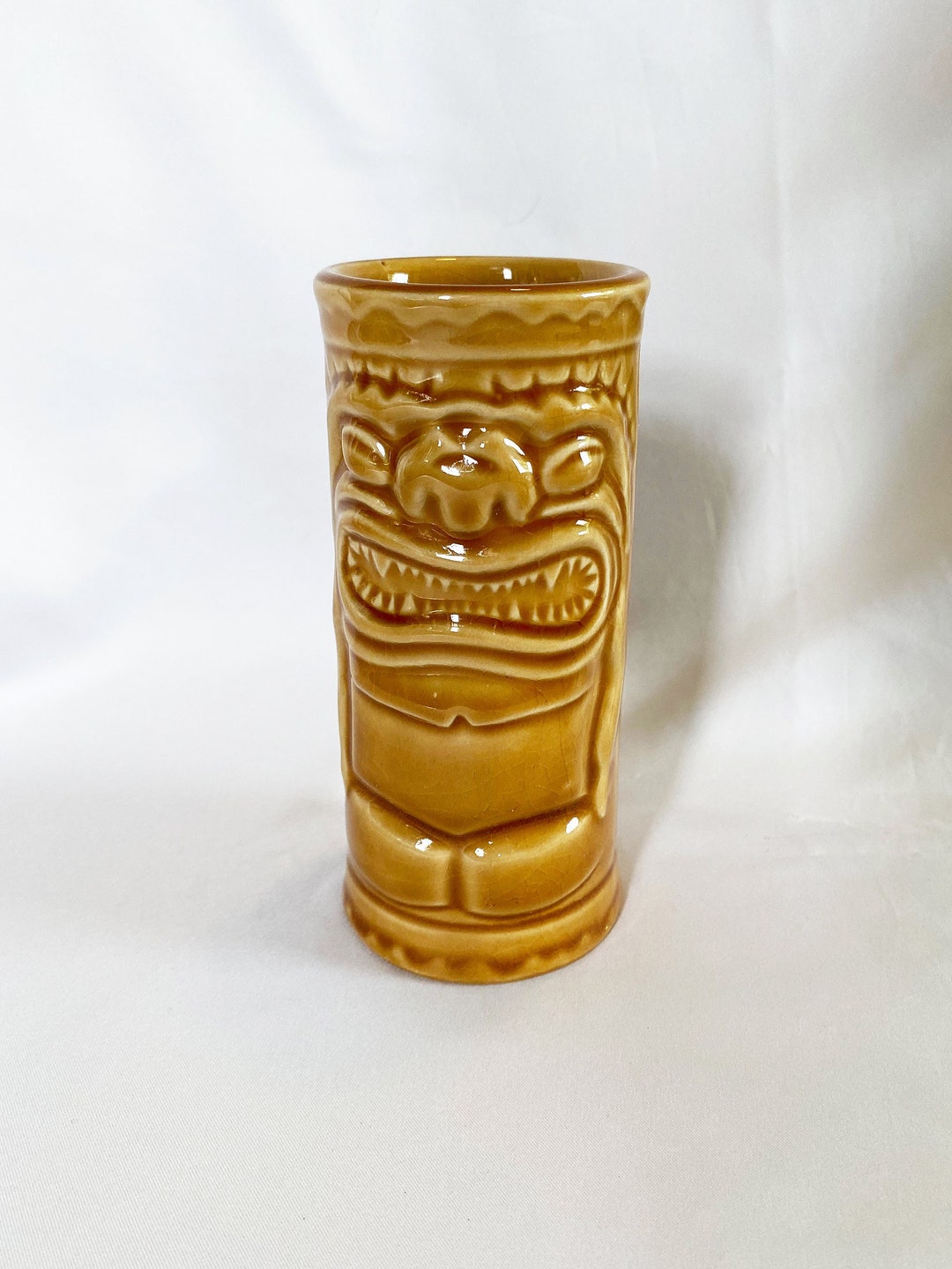 Hawaii Tiki Mug Ku God, Double Sided Ceramic Tiki Mug Vintage Hawaiiana ...