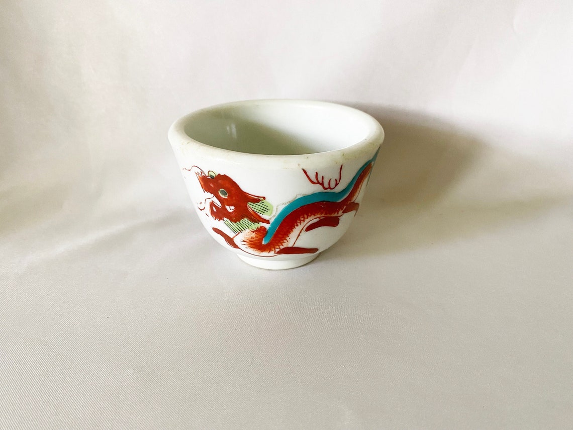 Vintage Chinese Restaurant Teacup Red Dragon, Restaurant Ware, Chinese ...