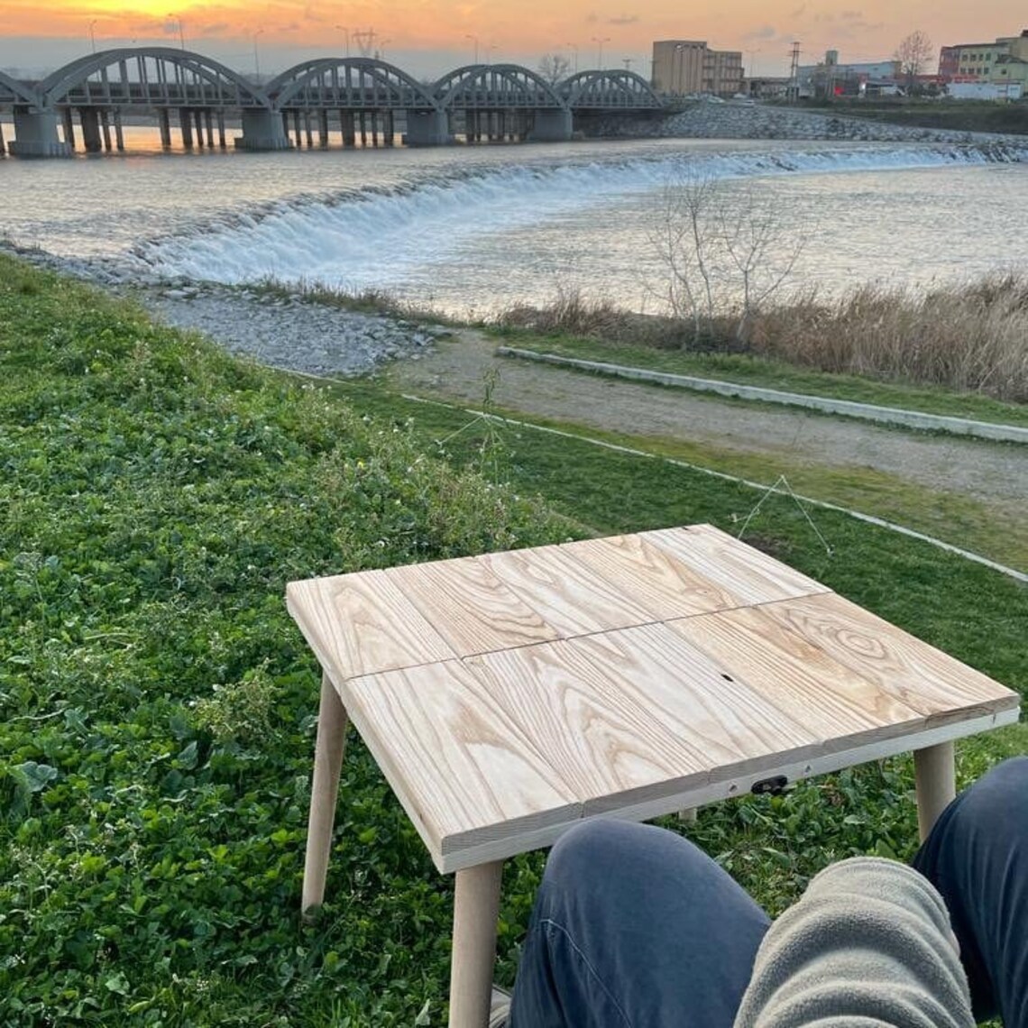 WOODEN PORTABLE TABLE - Etsy