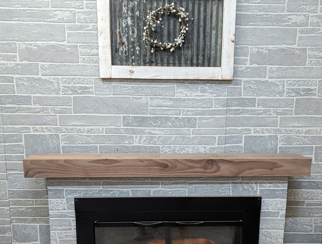 Walnut Kiln Dried Fireplace Mantel Shelf 56" Long - Etsy